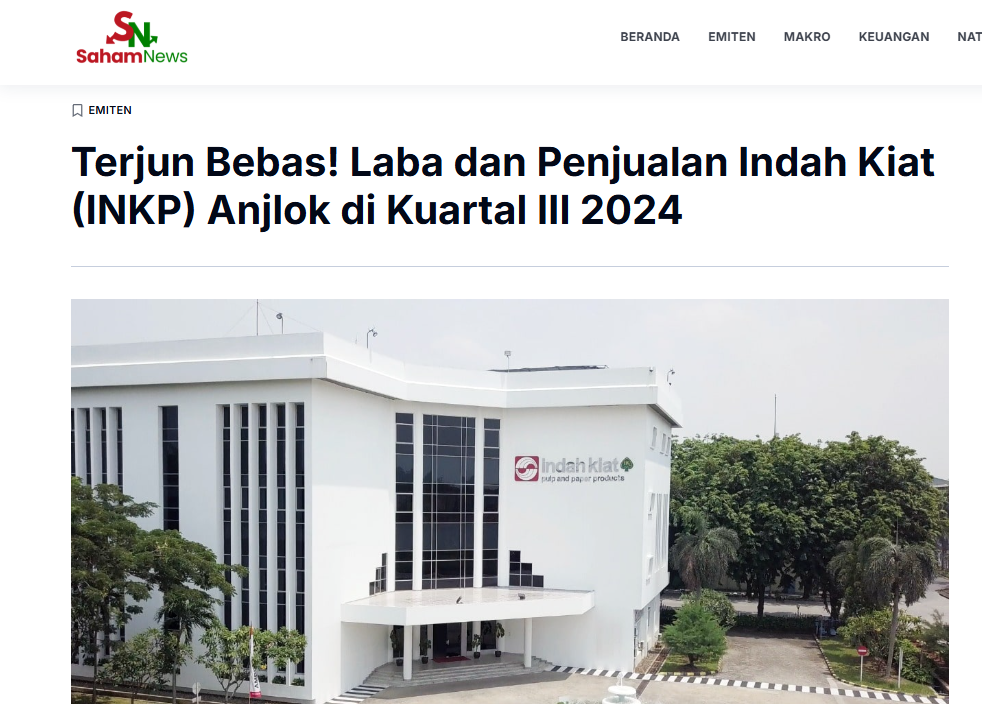 Saham: INKP - PT. Indah Kiat Pulp & Paper Tbk. | Stockbit