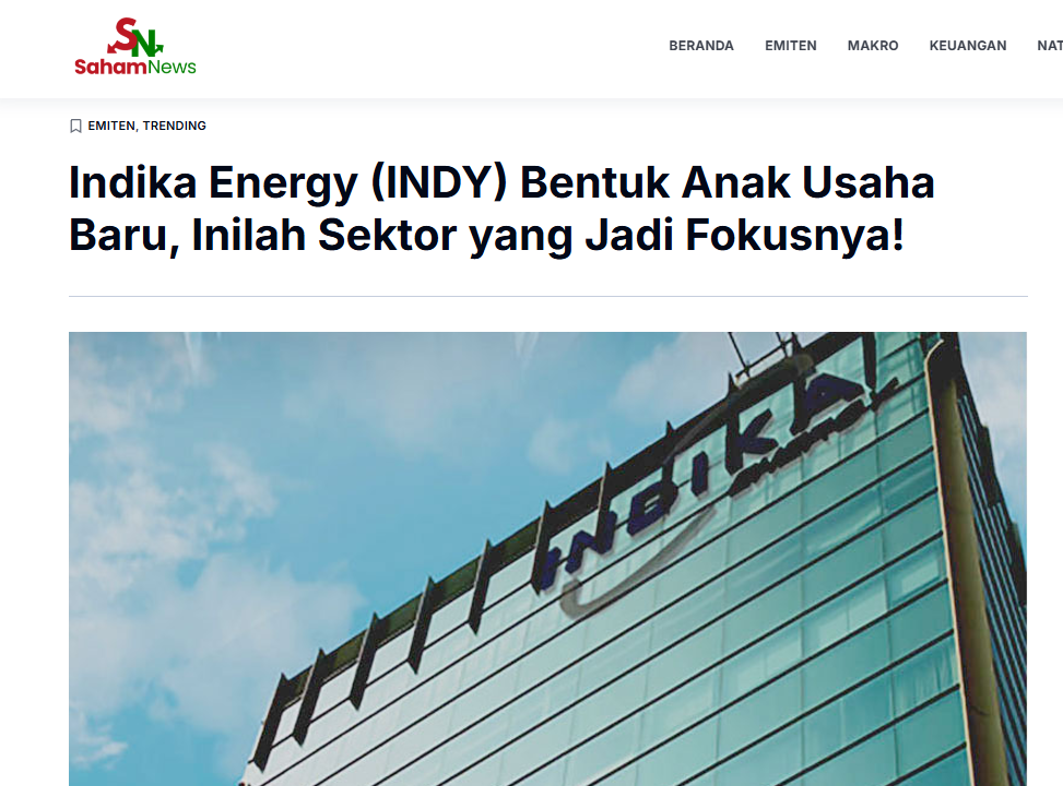 Saham: INDY - PT. Indika Energy Tbk. | Stockbit