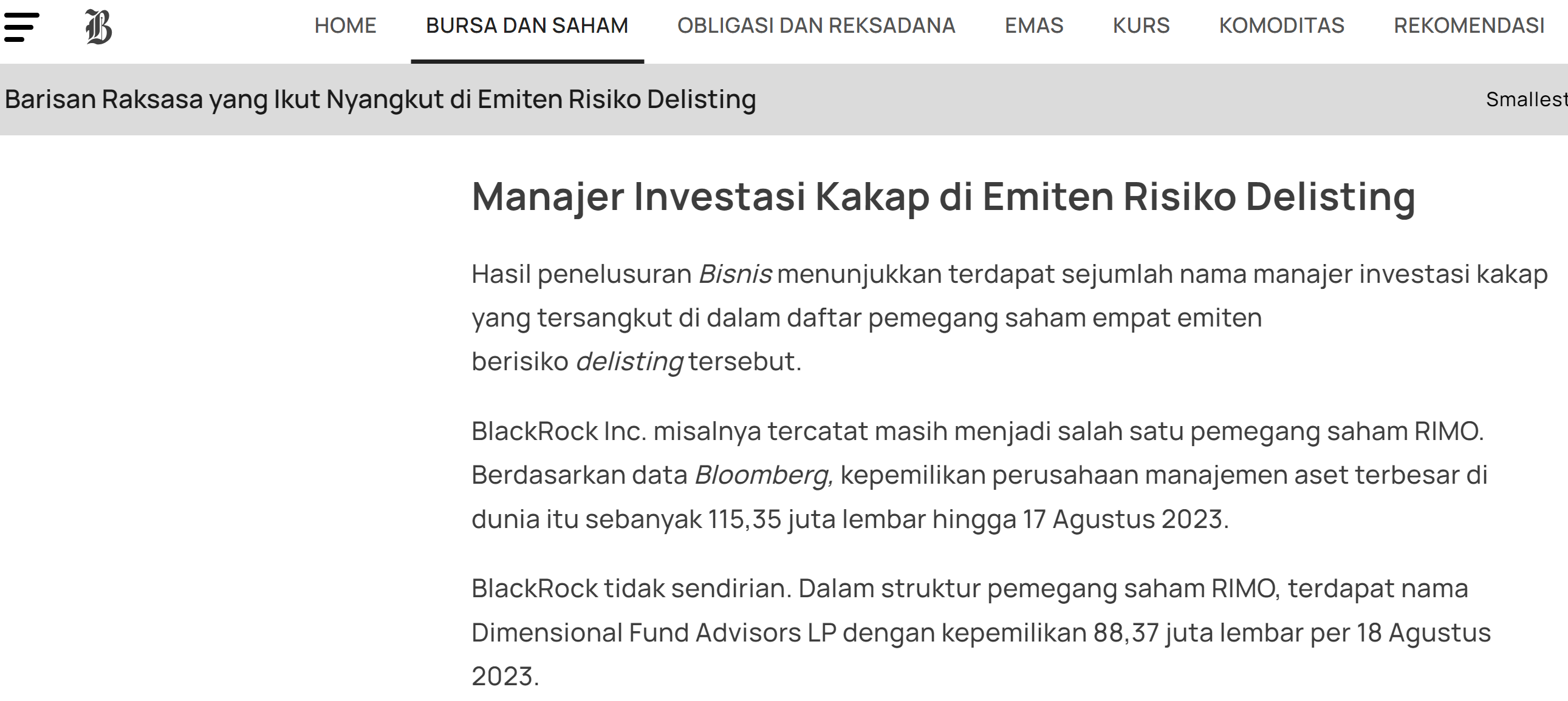 RIMO | Stockbit - Investasi Saham Bersama Komunitas Saham Terbesar di ...