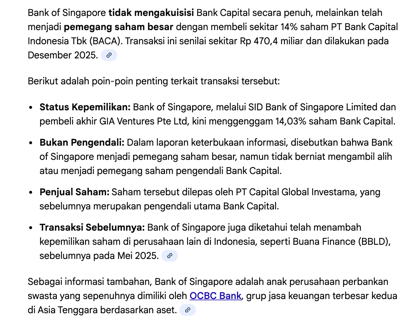 Saham: BACA - PT. Bank Capital Indonesia Tbk. | Stockbit