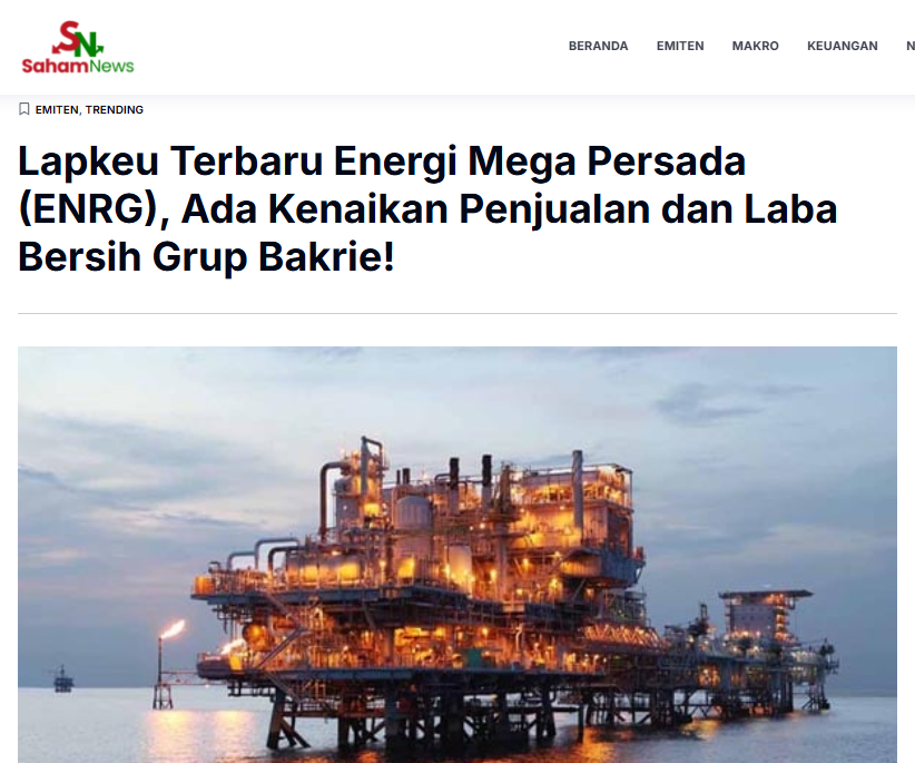 Saham: ENRG - PT. Energi Mega Persada Tbk. | Stockbit