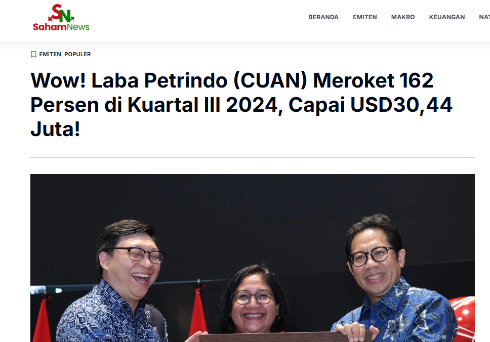 Saham: CUAN - PT. Petrindo Jaya Kreasi Tbk. | Stockbit