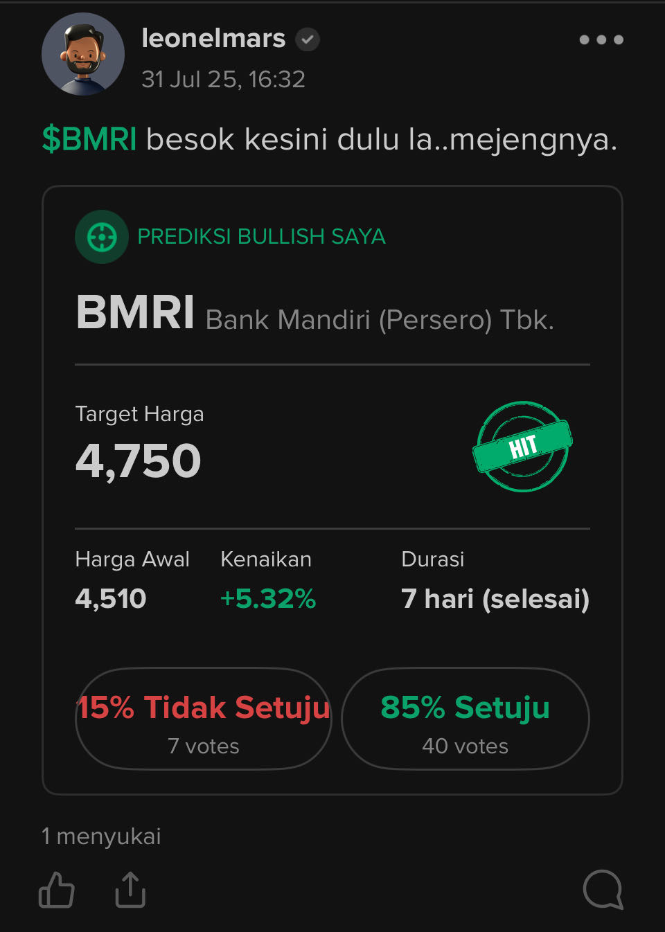 Saham: BMRI - PT. Bank Mandiri (Persero) Tbk. | Stockbit