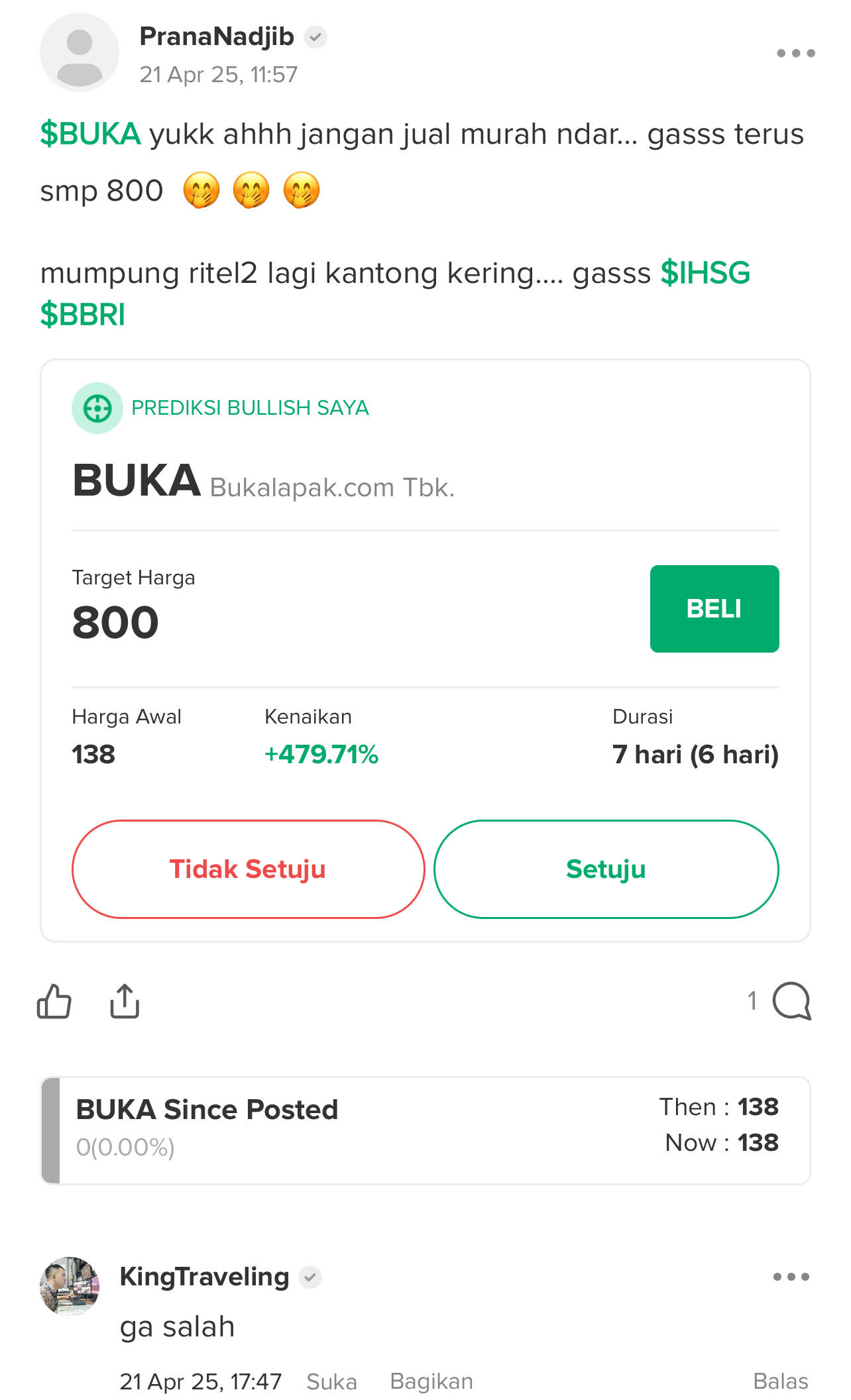 Saham: BUKA - PT. Bukalapak.com Tbk. | Stockbit