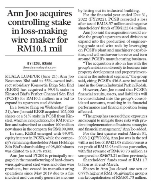 Saham: KLSE-ANNJOO - PT. Ann Joo Resources Berhad | Stockbit