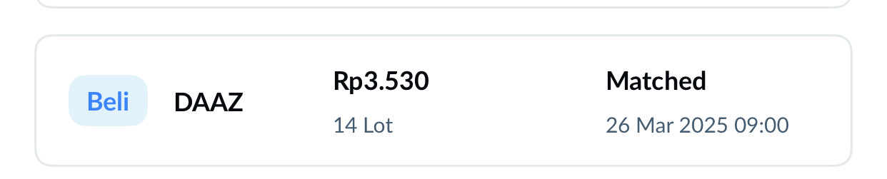 Saham: DAAZ - PT. Daaz Bara Lestari Tbk. | Stockbit