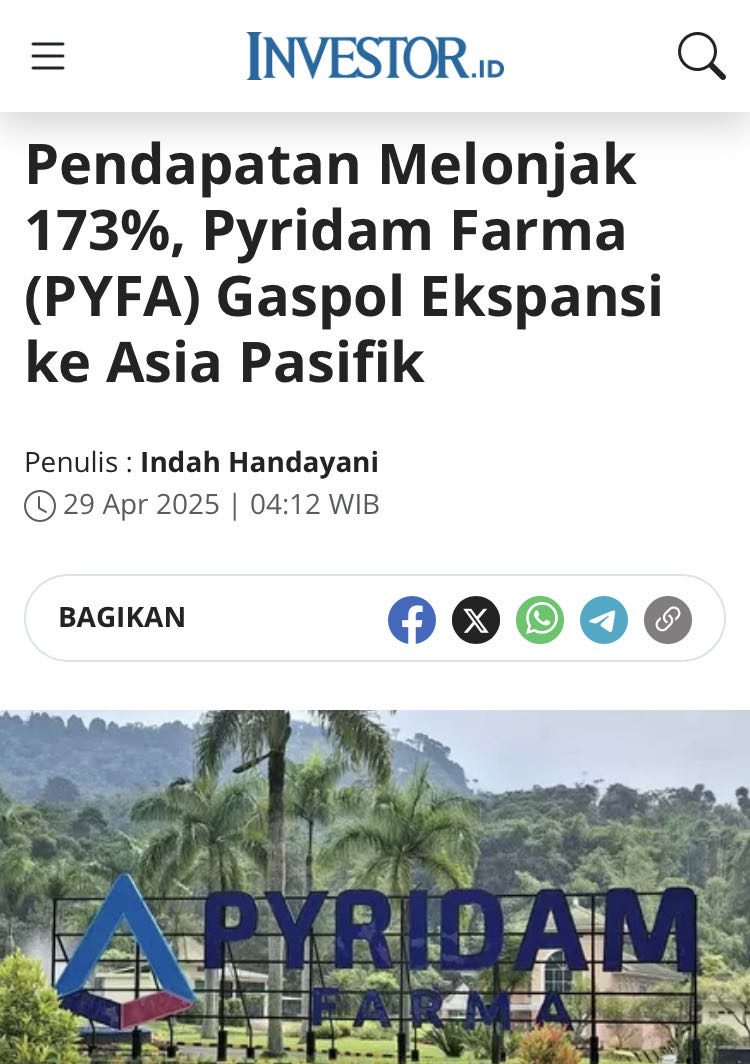 Saham: PYFA - PT. Pyridam Farma Tbk | Stockbit