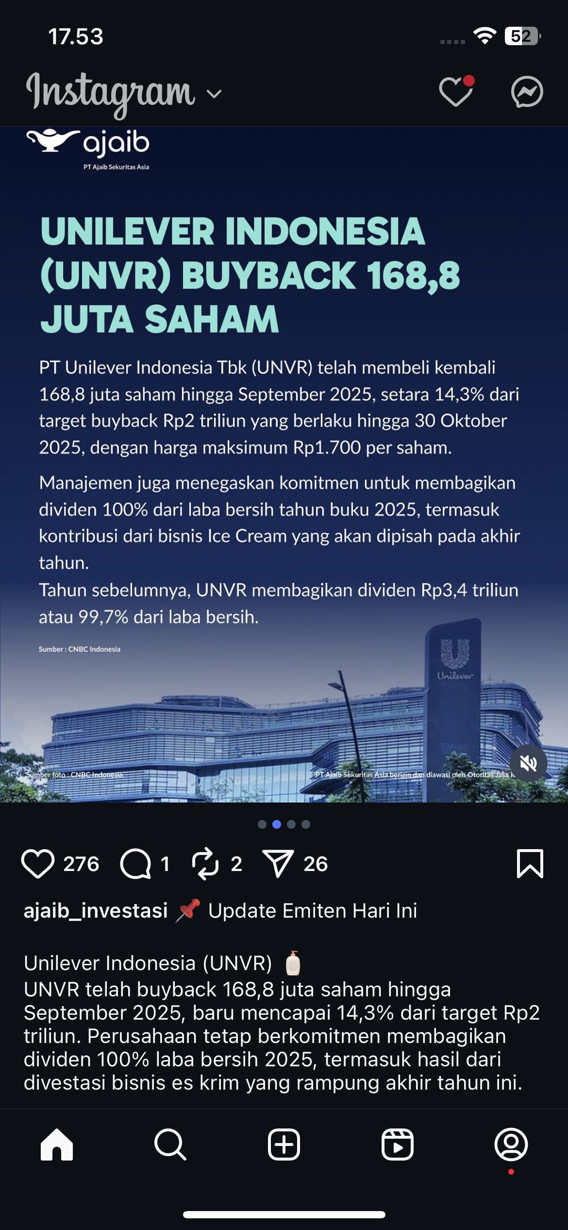 Saham: UNVR - PT. Unilever Indonesia Tbk. | Stockbit