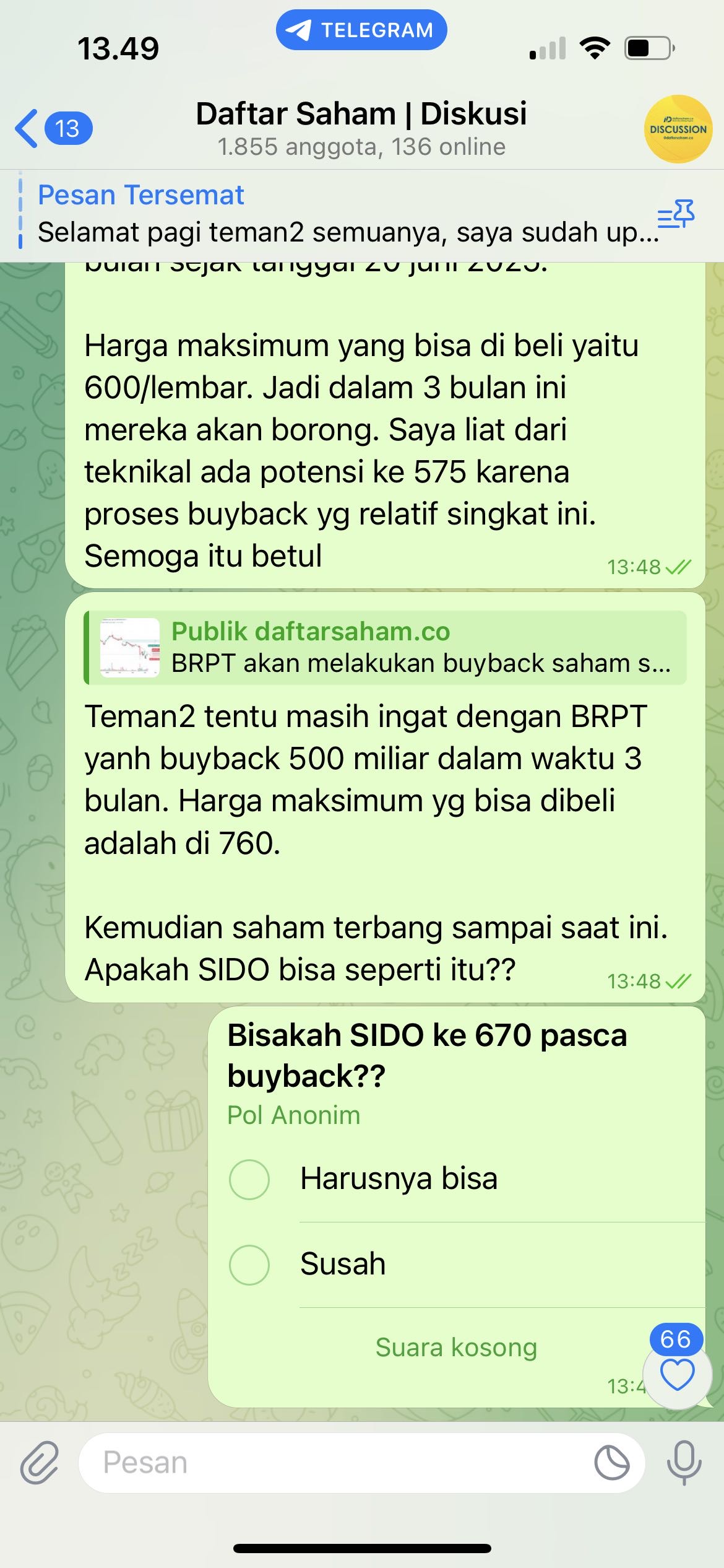 Saham: SIDO - PT. Industri Jamu dan Farmasi Sido Muncul Tbk | Stockbit