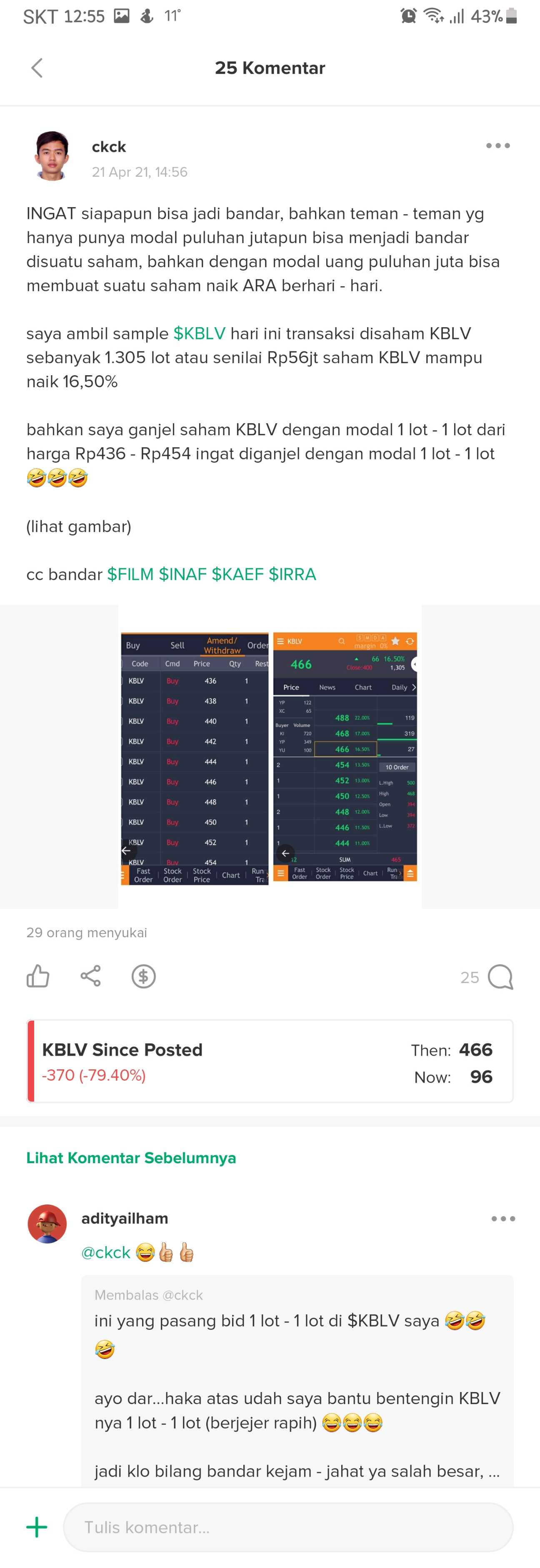 Saham: KBLV - PT. First Media Tbk. | Stockbit